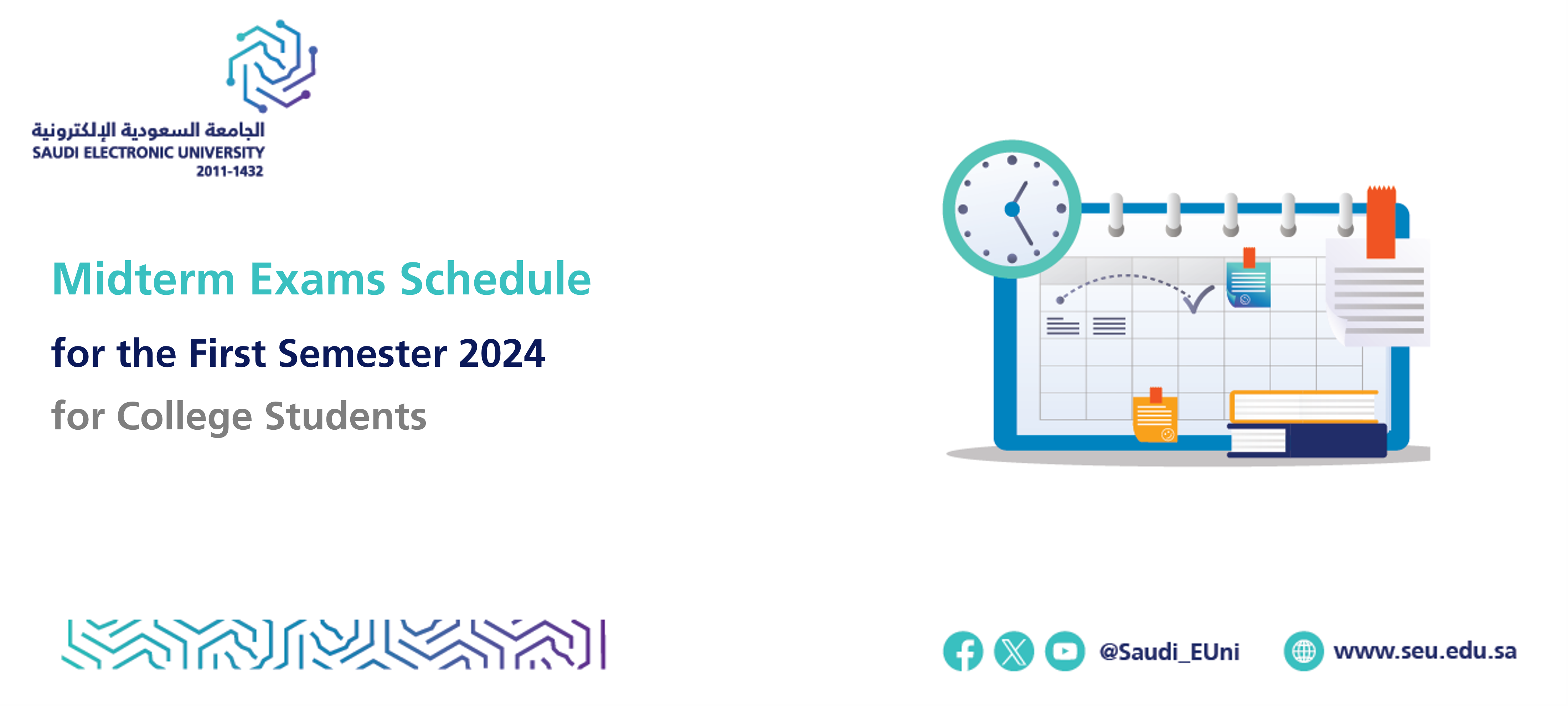 Midterm Exams Schedule for College Students for the First Semester 2024