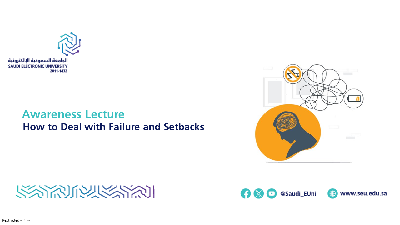 Awareness Lecture: How to Deal with Failure and Setbacks